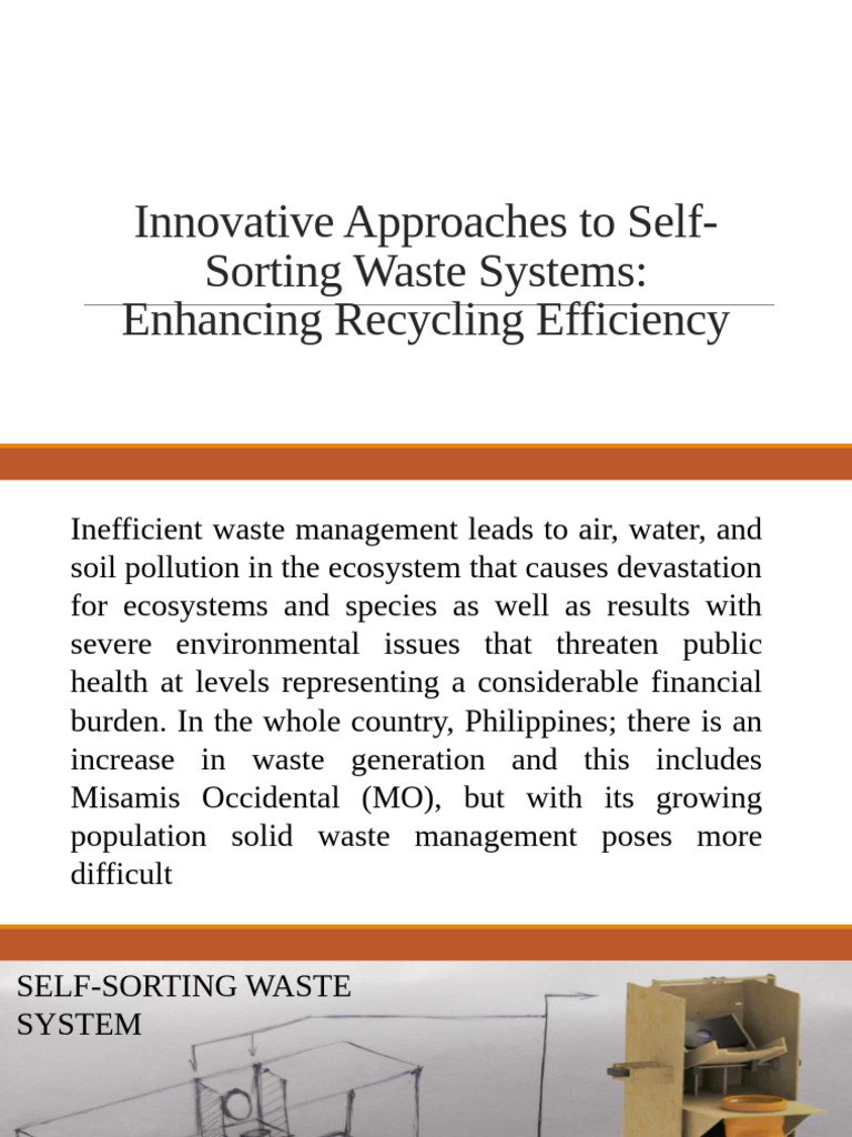 Innovative Approaches To Self Sorting Waste Systems 4 | PDF | Waste ...