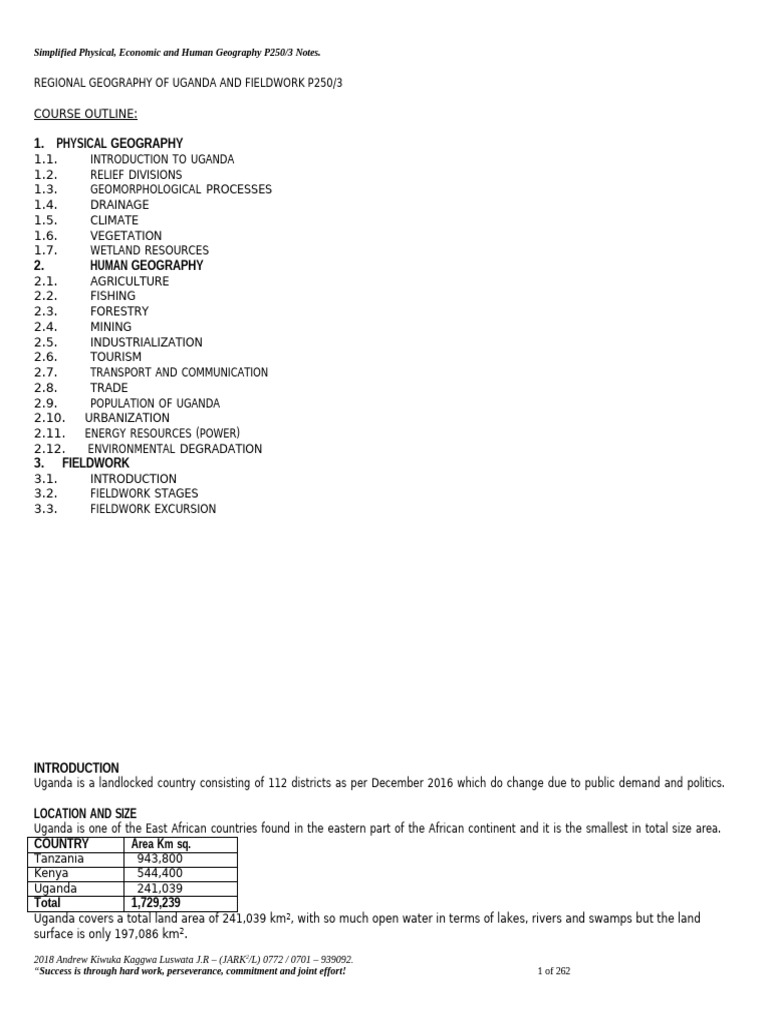 GEOG3 Regional Geog of Uganda and Field Work | PDF | Volcano | Volcanism