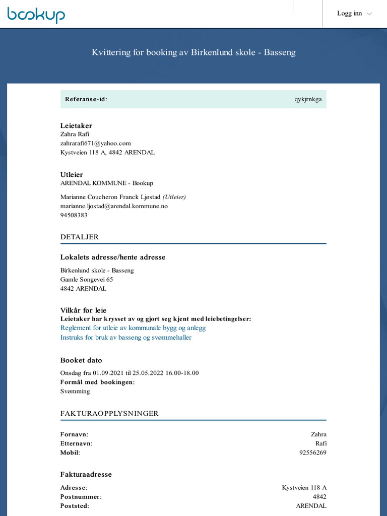 Kvittering Qykjrnkga | PDF