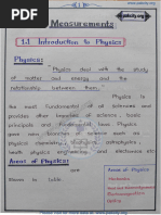 Class 11 Units and Measurements Notes | PDF | Geometric Measurement ...