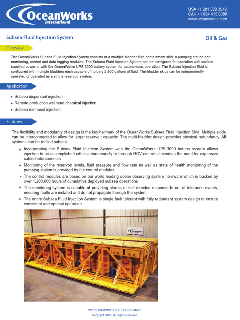 OceanWorks_Subsea_Fluid_Injection_System(2) | PDF | Pump | Petroleum ...