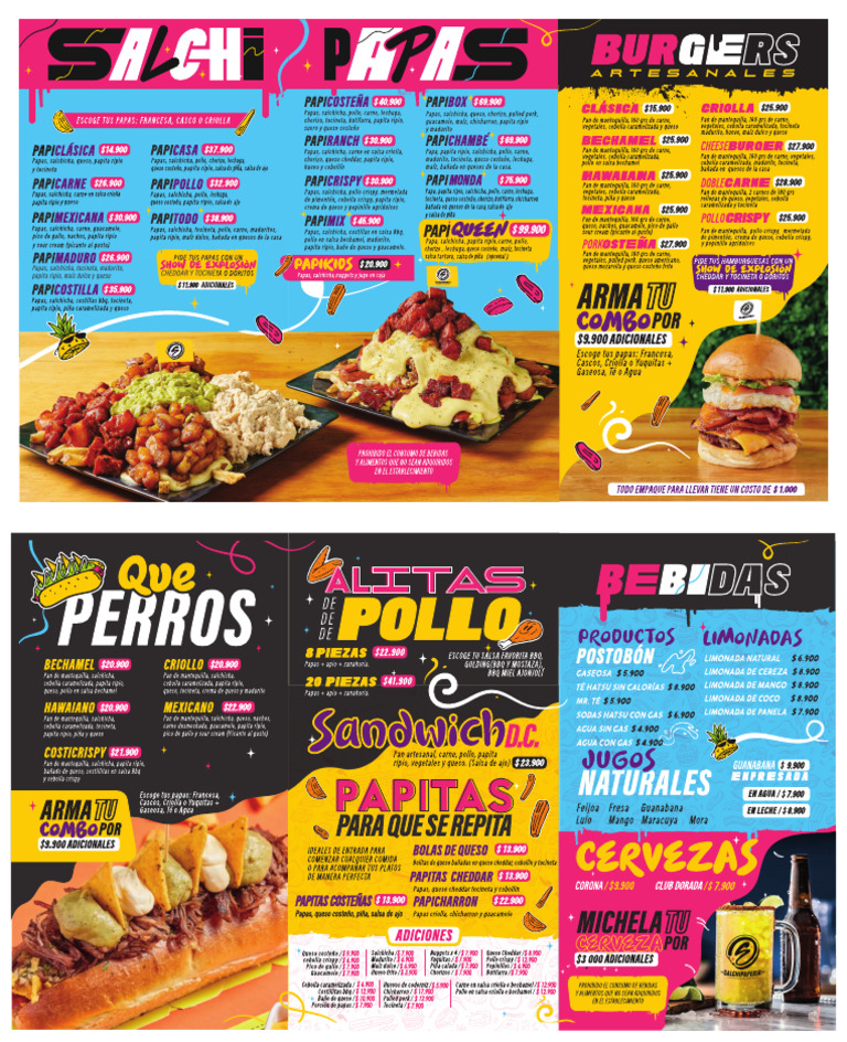 Menu Salchi Col 2025 | PDF