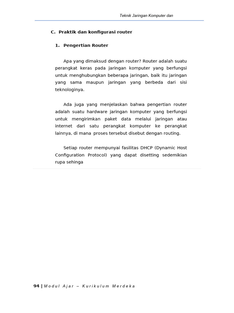 Konfigurasi Dasar Router | PDF
