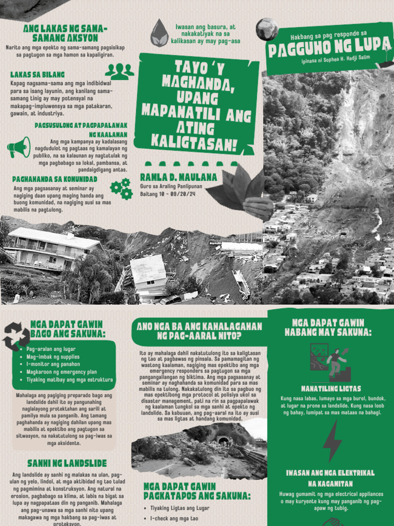 Green Modern Textured Environmental Sustainability Brochure | PDF