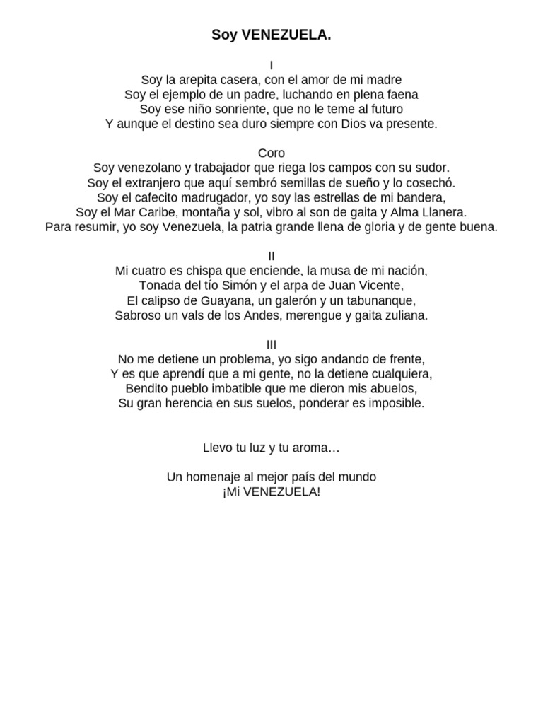 Soy Venezuela | PDF