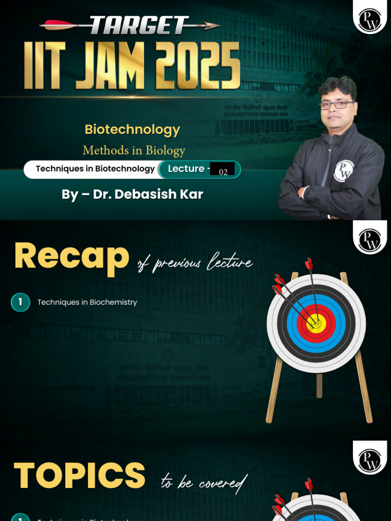 Methods in Biology 02 - Class Notes - Target IIT JAM 2025 | PDF ...