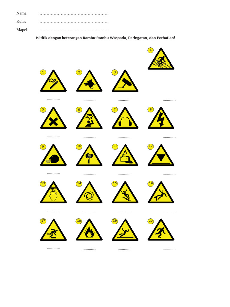 Rambu-Rambu Keselamatan | PDF