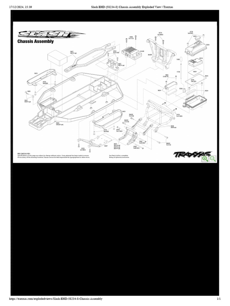 2slash EHD (58234-8) Chassis Assembly Exploded View - Traxxas | PDF