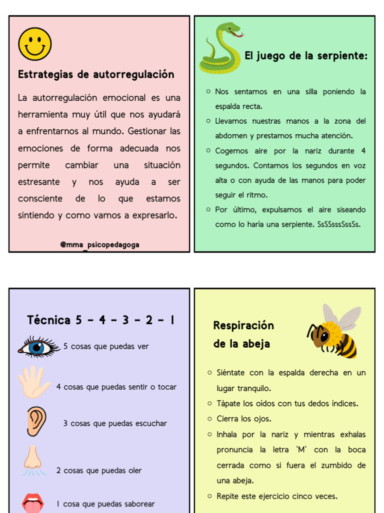 Estrategias de Autorregulación Emocional | PDF | Autorregulación ...
