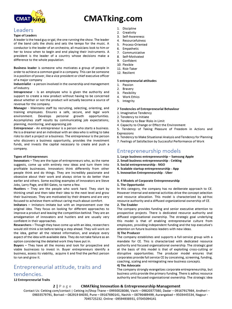 CMATking IE Bible Innovation Entrepreneurship - Removed | PDF | Entrepreneurship | Startup Company