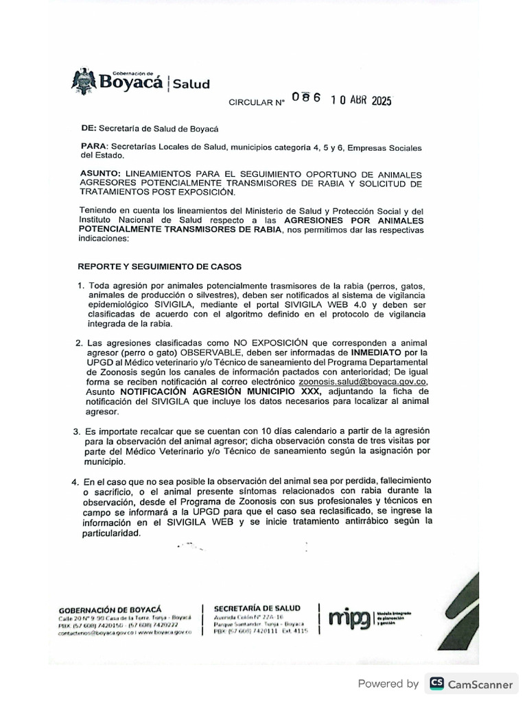 Circular #086 de 2025 | PDF