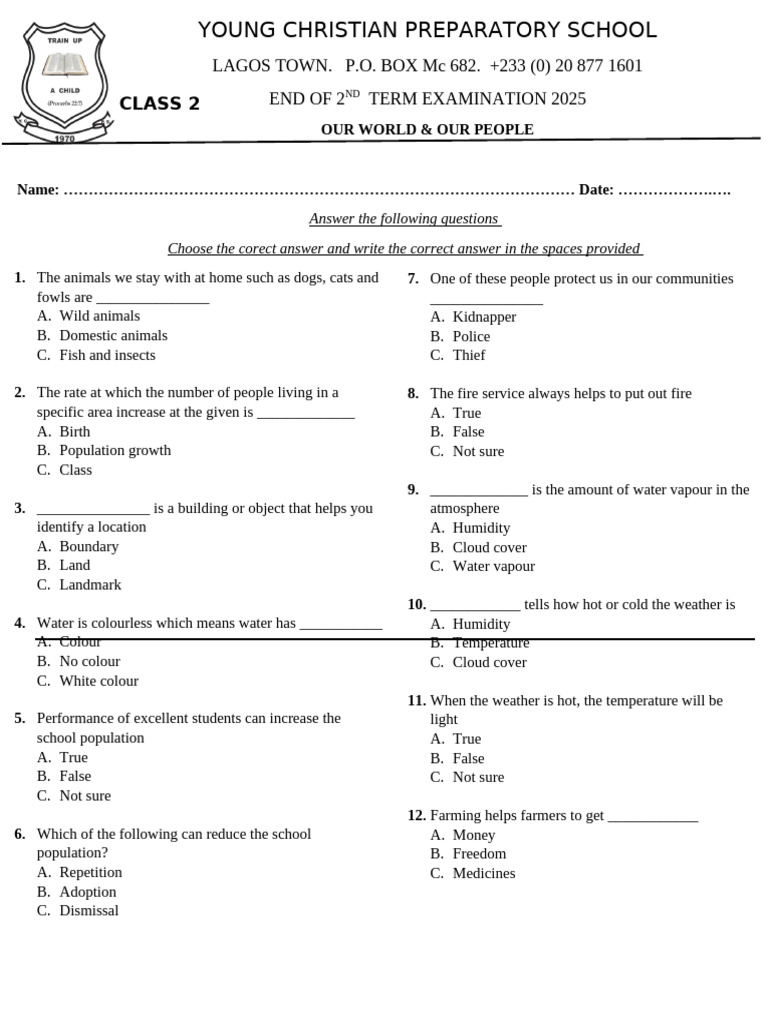 Young Christian Preparatory School Owop | PDF | Manure | Quran