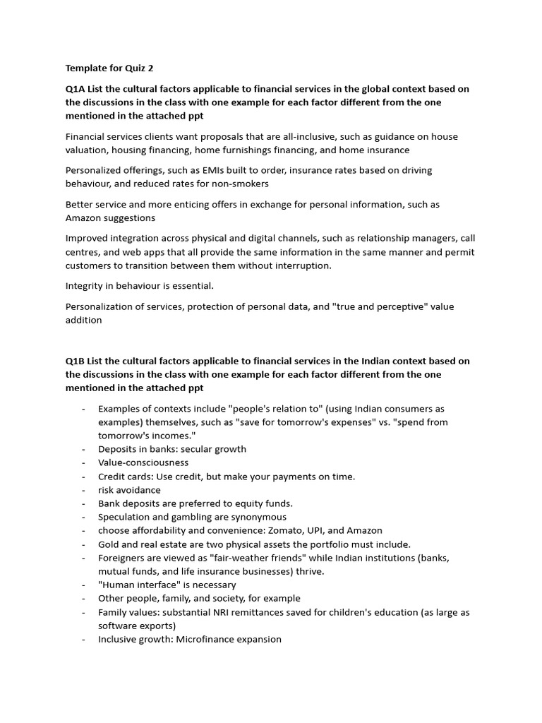 Template For MFS-quiz-Consumer-Behavior-Part1-Sarvath Shetty | PDF ...