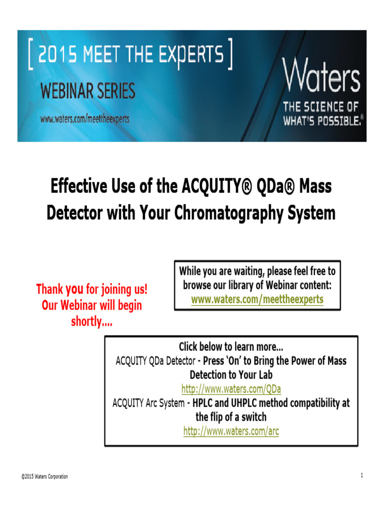 QDaMTESlides11 12 15FINAL | PDF | Electrospray Ionization | Mass ...