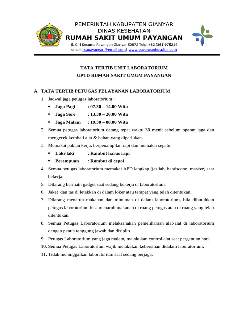 Tata Tertib Unit Lab | PDF