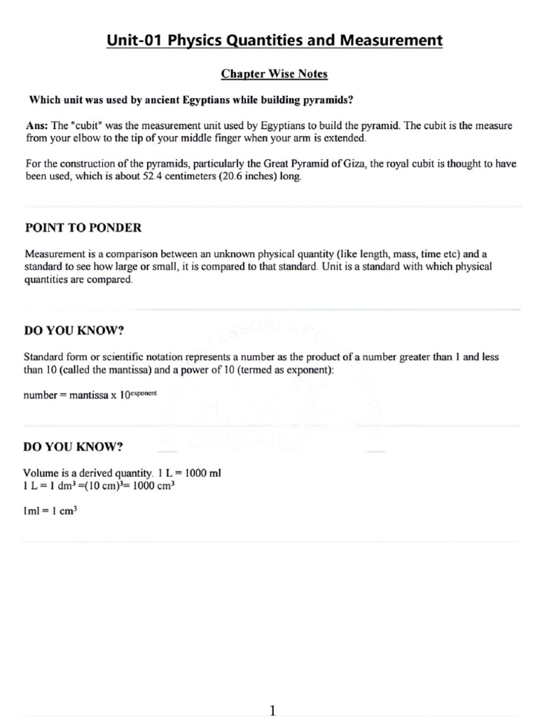 9th Physics Chapter Answers | PDF