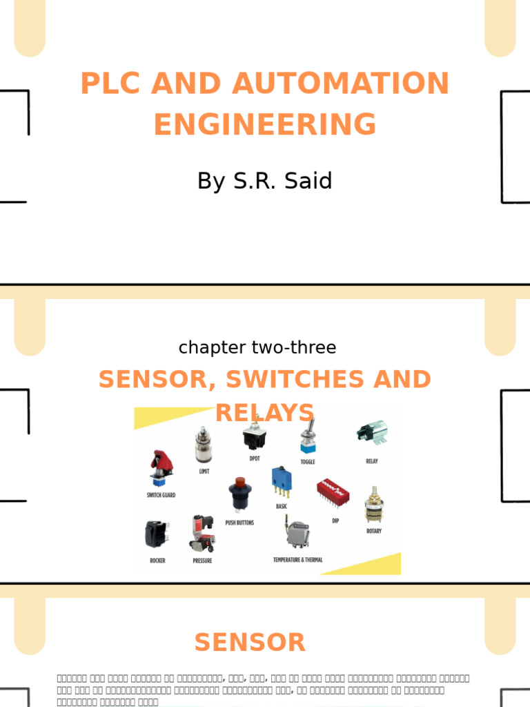 PLC-2-3-Sensor, Switches and Relays | PDF