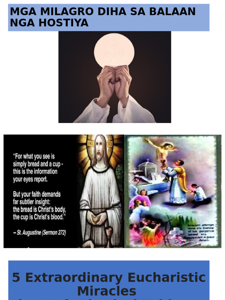 Mga Milagro Sa Santos Nga Misa | PDF | Christian Worship And Liturgy ...