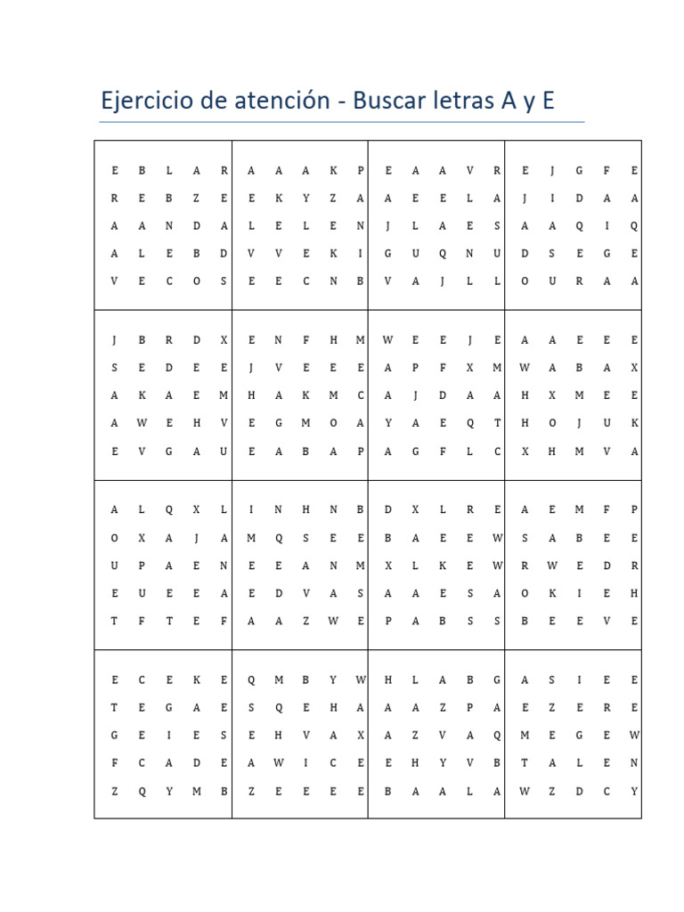 Ejercicio Atencion AyE | PDF