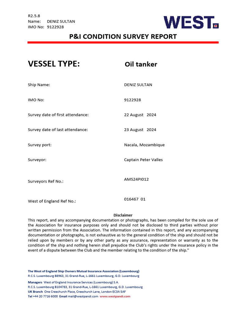 230214-Oil-Chemical-Tanker-2-5-8-Full DENIZ SULTAN FINAL | PDF | Oil ...