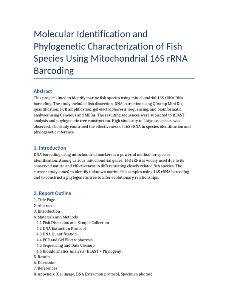 Final Lab Rotation Report With Appendix and References | PDF ...