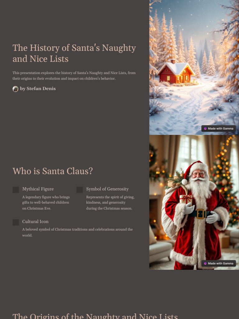 The History of Santas Naughty and Nice Lists | PDF | Santa Claus ...