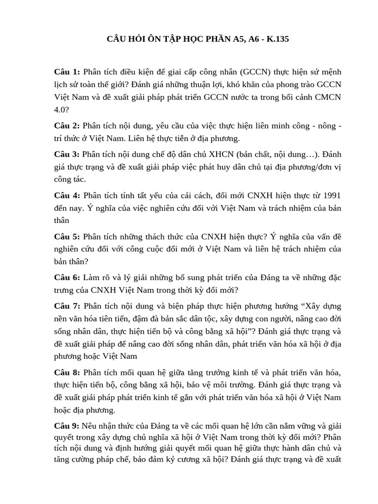 ON TAP Phan A.V + A.VI - K.135 | PDF