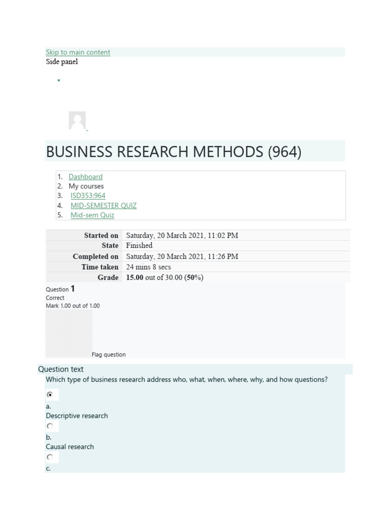 Skip To Main Content5 RM | PDF | Sampling (Statistics) | Causality