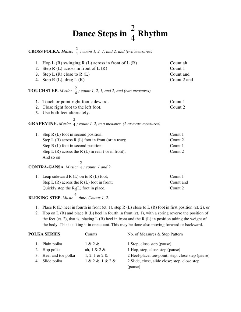 PE (Basic Steps) | PDF | Dances | Social Dance