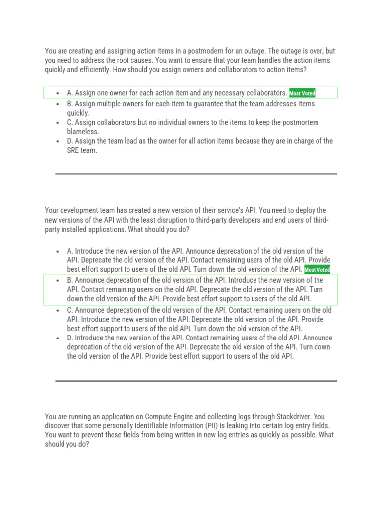 Practice Qns GCP DevOps Set4 | PDF | Cloud Computing | Software Engineering