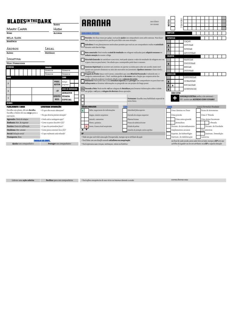 Cópia de fichas - base.xlsx - Aranha (1) | PDF
