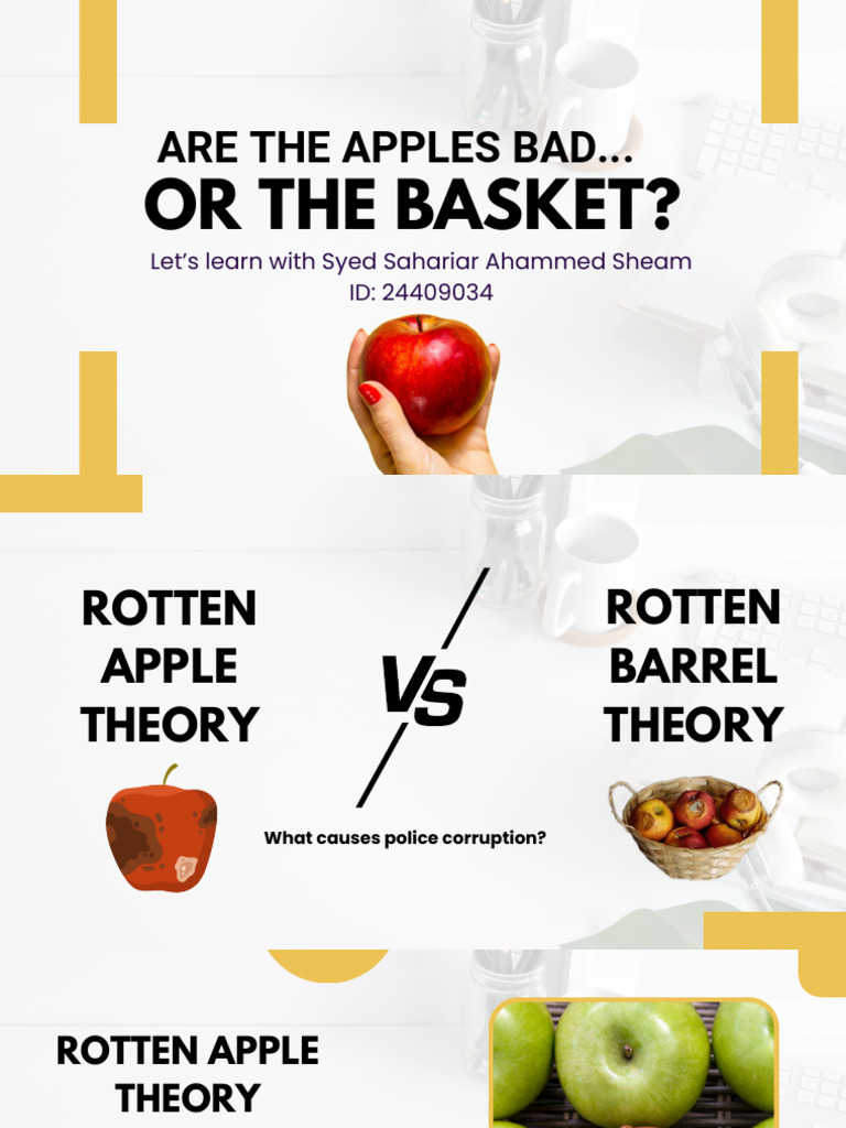 Theory of Policing Rotten Apple Theory and Rotten Barrel Theory | PDF