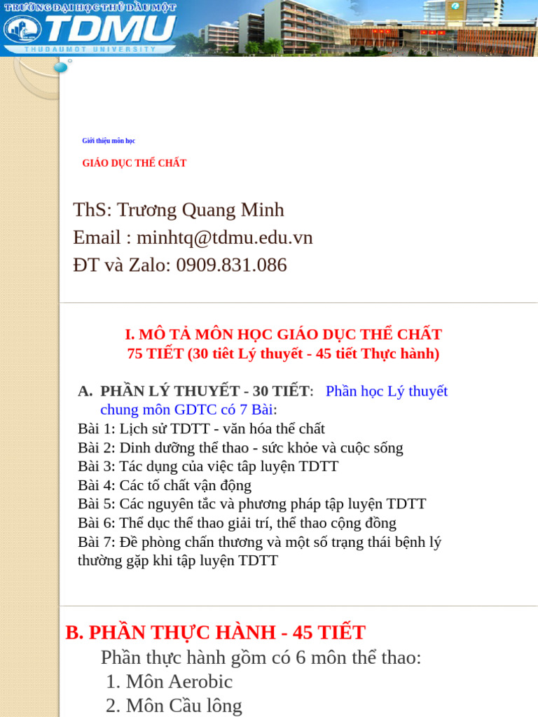 LÝ THUYẾT GDTC- NHẬP MÔN | PDF