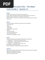 Water Cycle Lesson Plan Grade5 | PDF | Water Cycle | Water