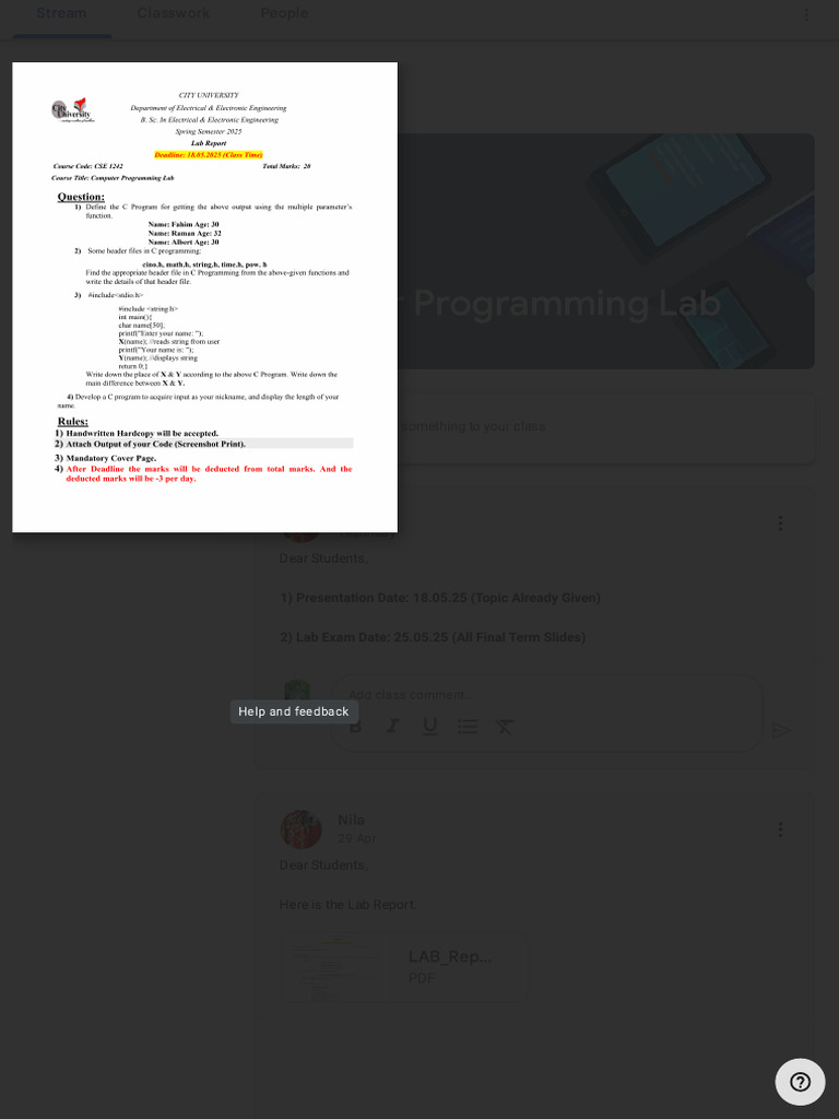 CSE 1242: Computer Programming Lab: Batch 35 | PDF | Parameter (Computer Programming) | Software