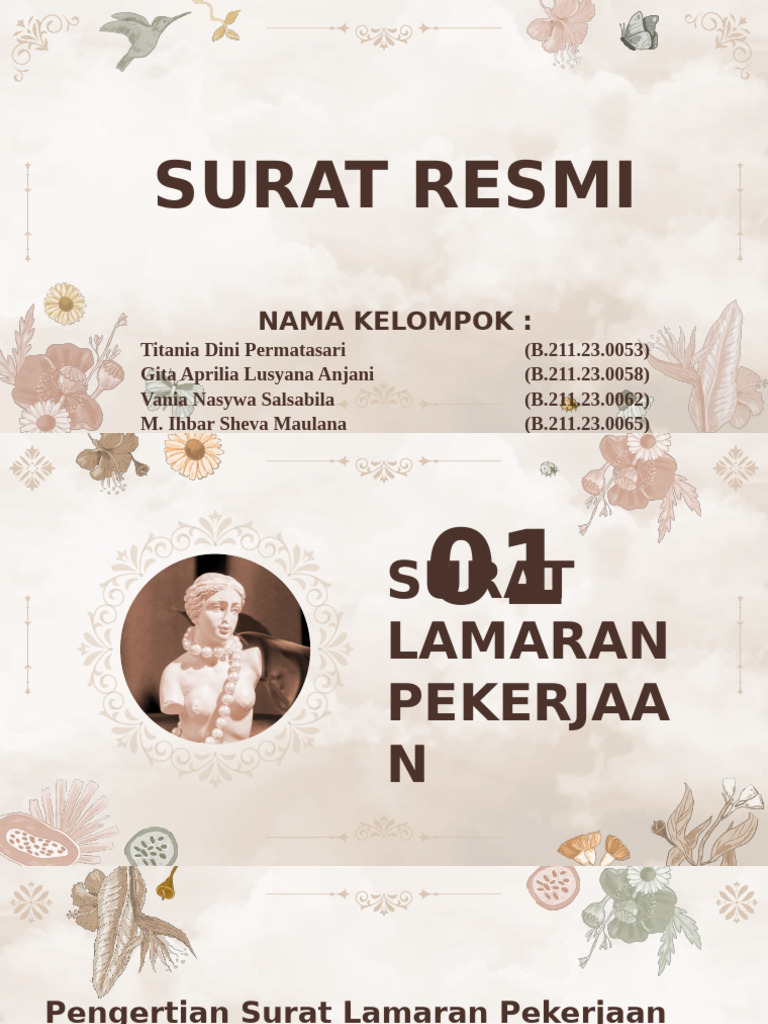Ppt Surat Resmi Kelompok 8 | PDF