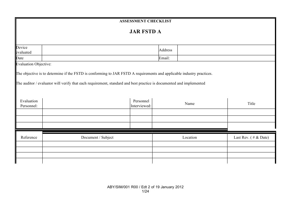 FSTD Audit Checklist Guide | PDF | Audit | Quality Management System