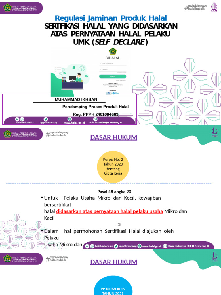 Kebijakan Dan Regulasi Jaminan Produk Halal (JPH) IKHSAN P3H BALUT | PDF
