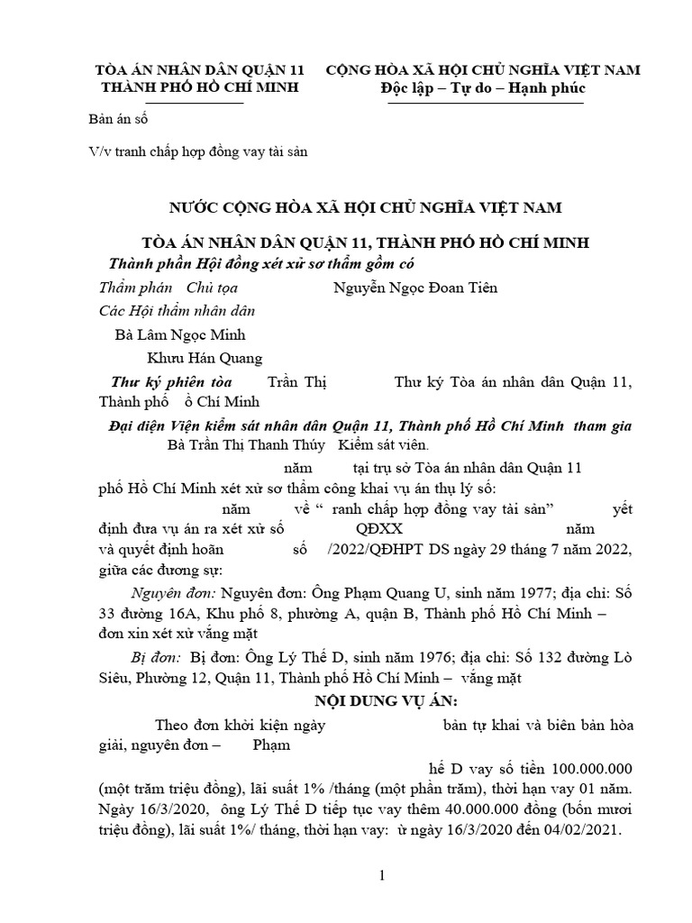 Ba 138-Tc HĐ Vay Ts | PDF