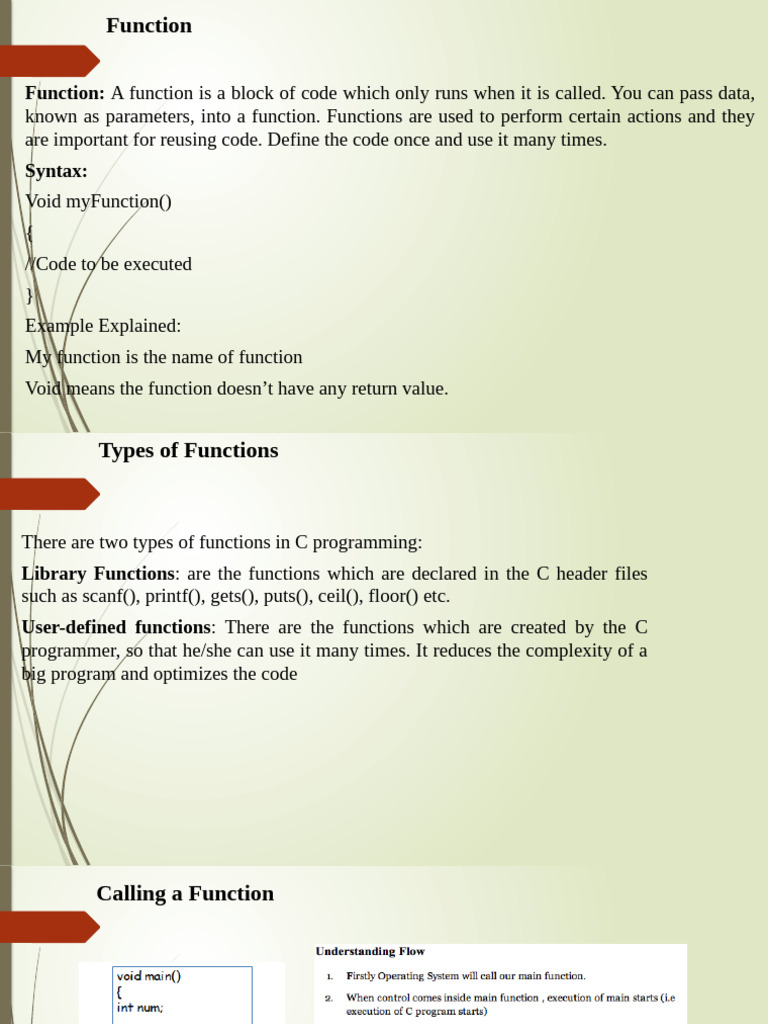 Understanding Functions in C Programming | PDF | Parameter (Computer ...