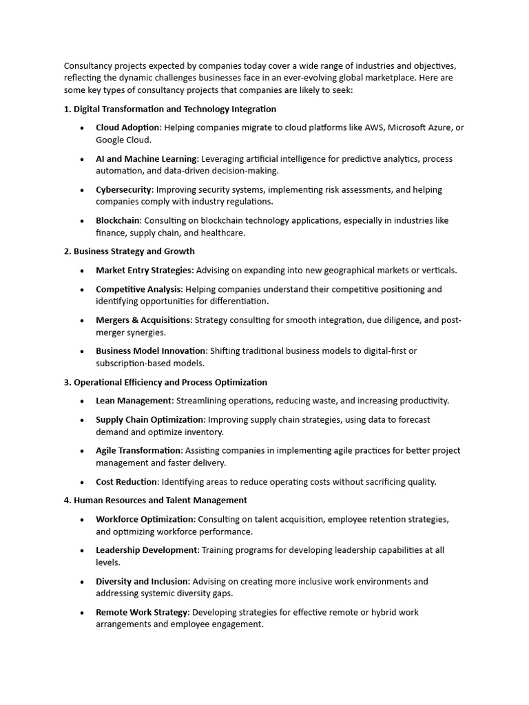 Domains of Problem Statement Expected by Companies | PDF | Corporate ...