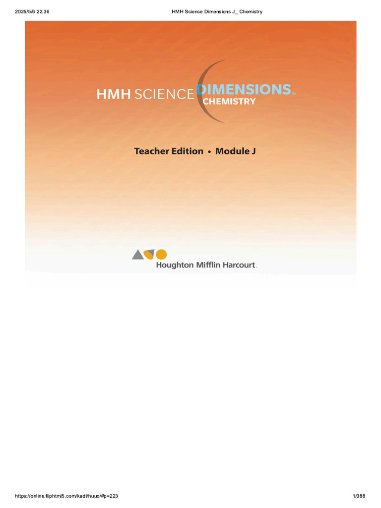 HMH Science Dimensions Chemistry Guide | PDF