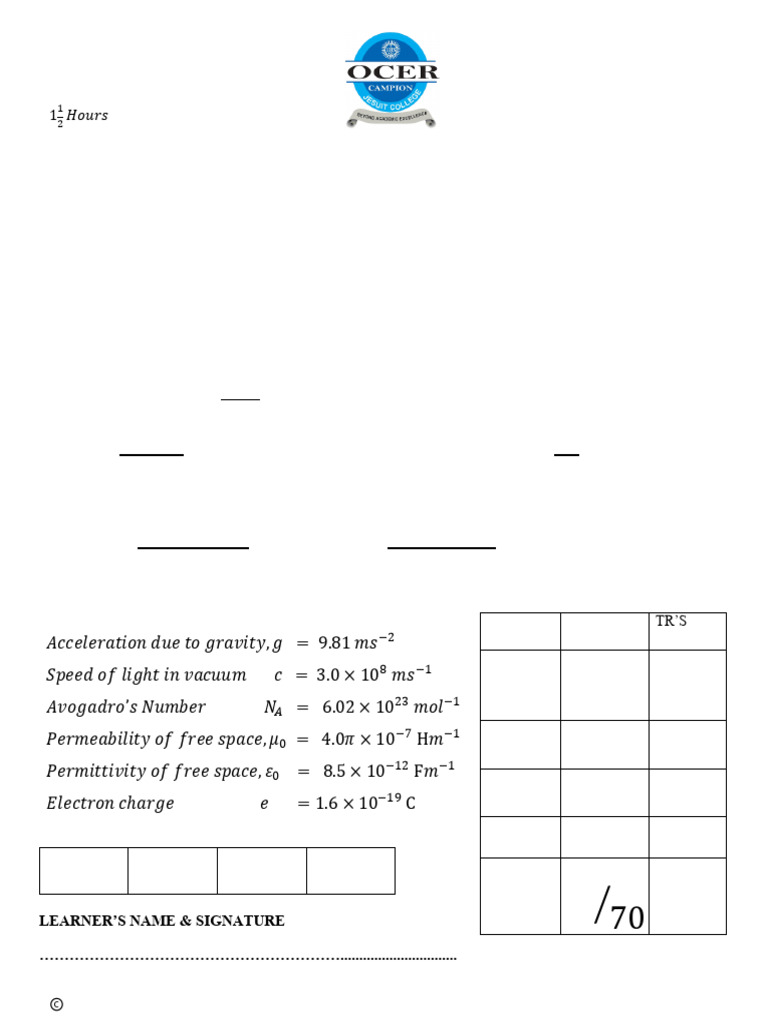 S5 Physics Exam Scenarios 2025 | PDF | Mirror | Optics