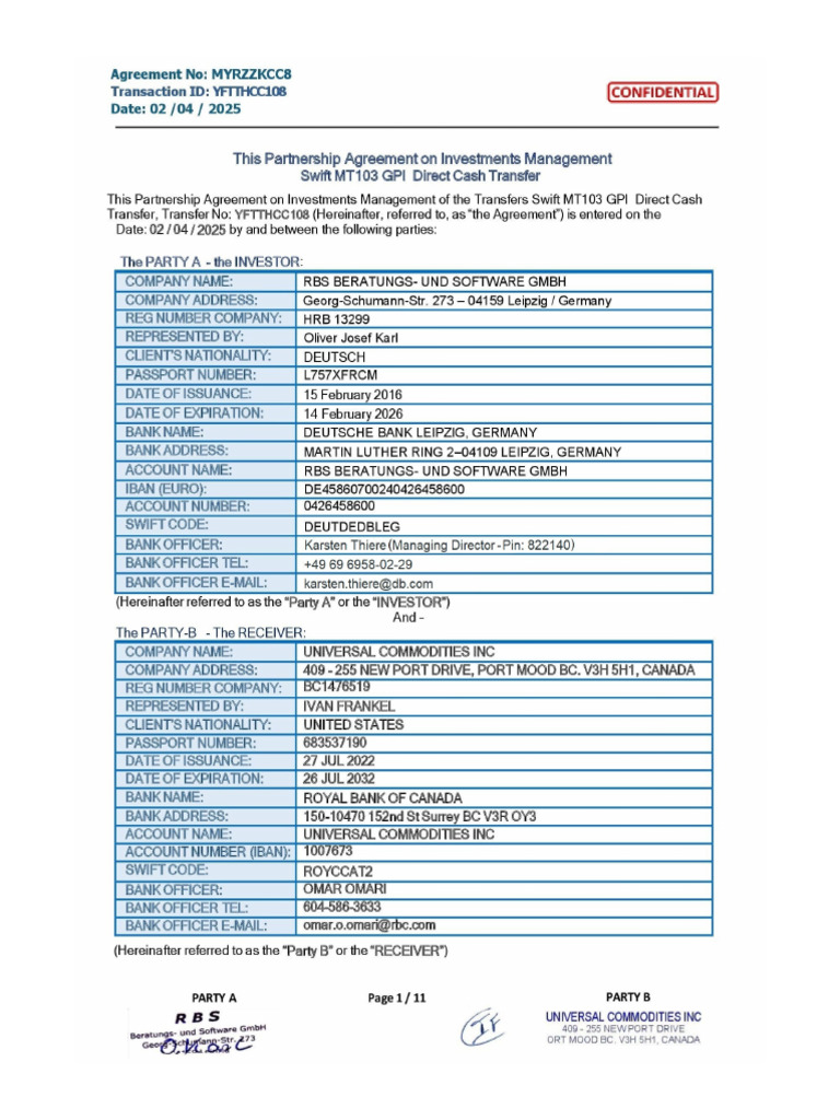 Doa - mt103 Gpi Rbs April 2025 | PDF