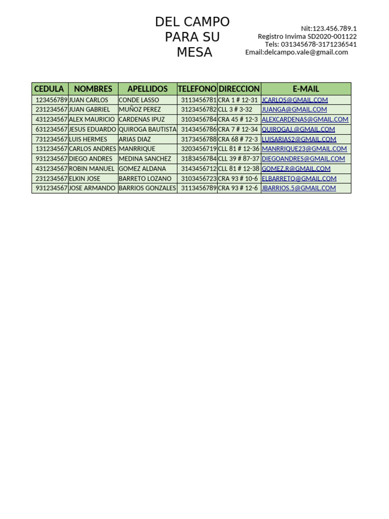 Taller 1. Interfaz Excel | PDF