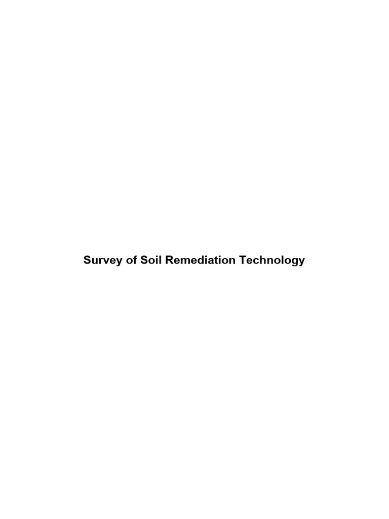 17.-Survey of Soil Remediation Technology | PDF | Environmental ...