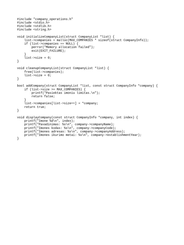 Company Operations | PDF