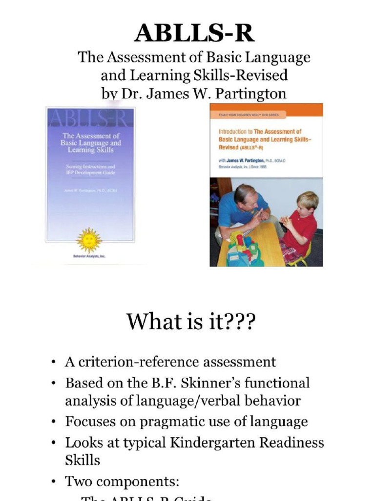 Ablls Assessment Overview | PDF