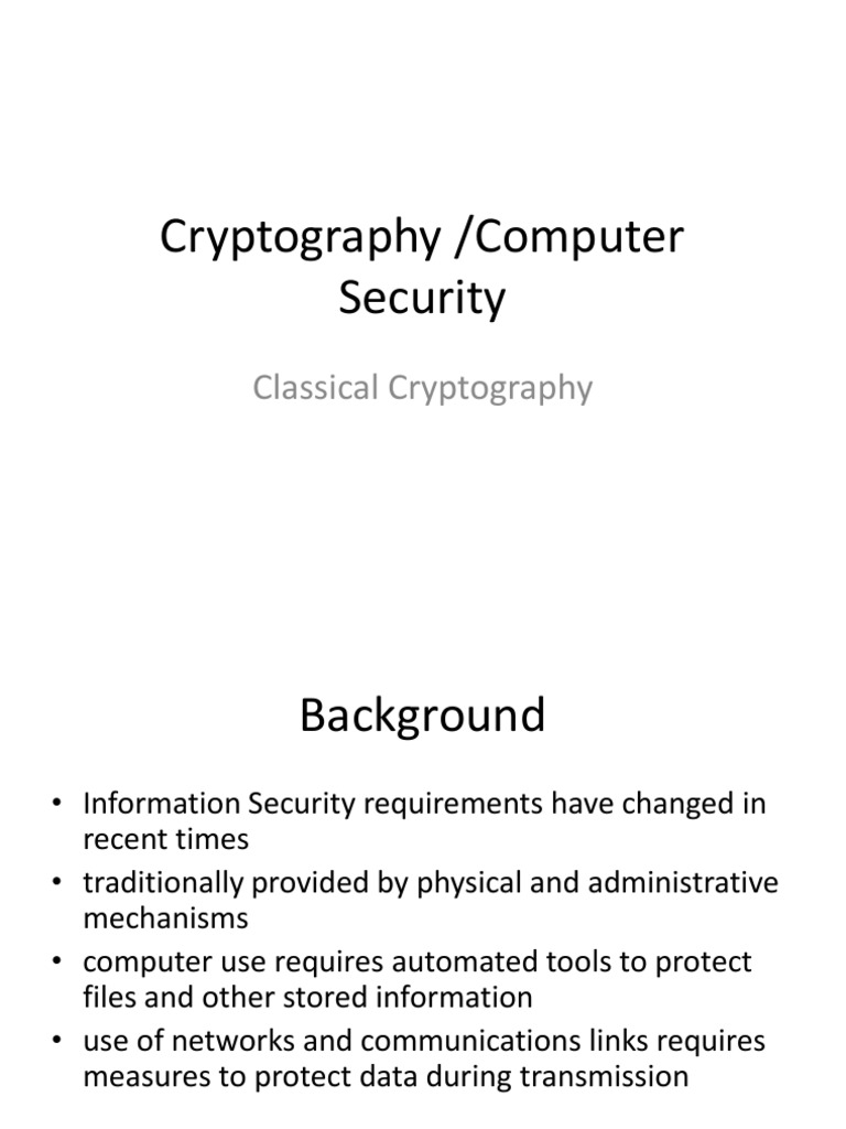 Computer Security Goals | PDF | Cipher | Cryptography