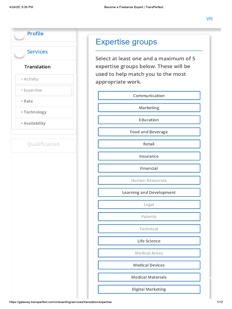 Become A Freelance Expert - TransPerfect | PDF | Engineering | Pulmonology